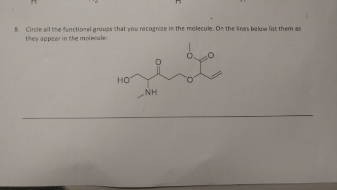 Solved Circle all the functional groups that you recognize | Chegg.com