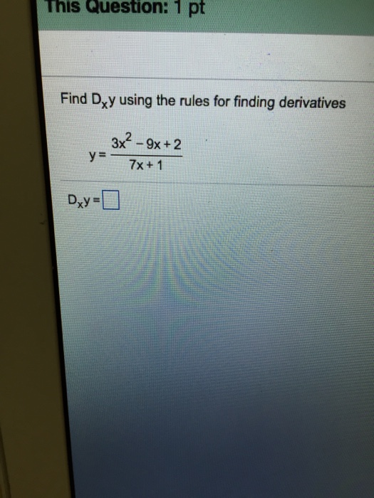 Solved Find D_x y using the rules for finding derivatives y | Chegg.com