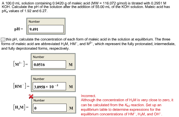Solved A 100.0 mL solution containing 0.9420 g of maleic | Chegg.com