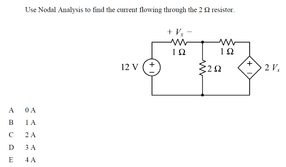 Solved Use Nodal Analysis to find the current flowing | Chegg.com