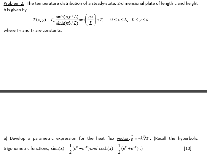 Solved The temperature distribution of a steady-state, | Chegg.com