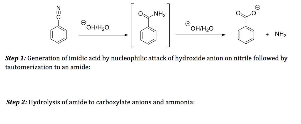 Solved OH/H20 OH/H20 + NH3 Step 1: Generation of imidic acid | Chegg.com