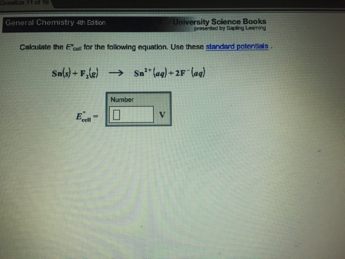 Solved Calculate The E Degree Cell For The Following
