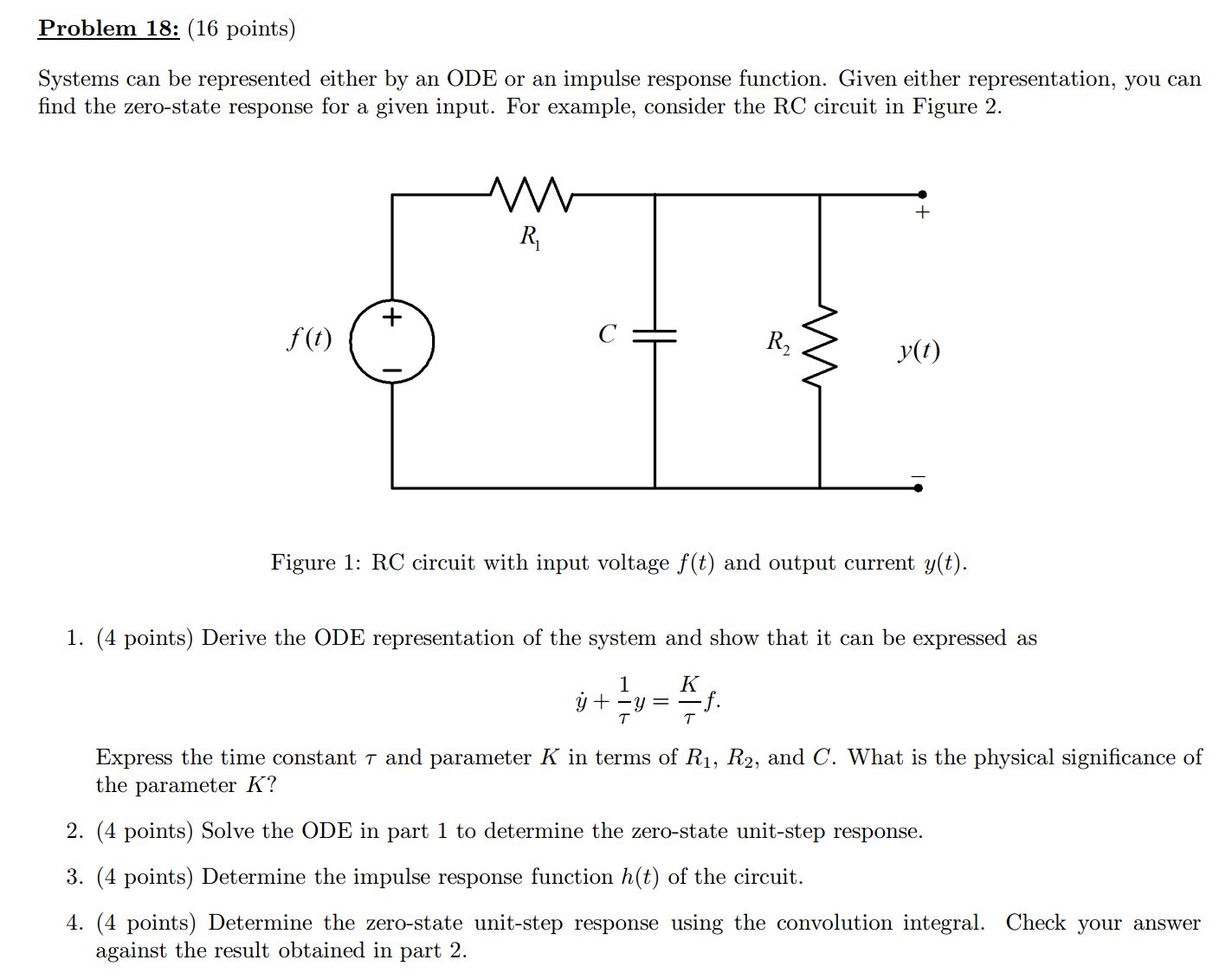 Solved Systems can be represented either by an ODE or an | Chegg.com