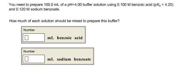 Solved You need to prepare 100.0 mL of a pH = 4.00 buffer | Chegg.com