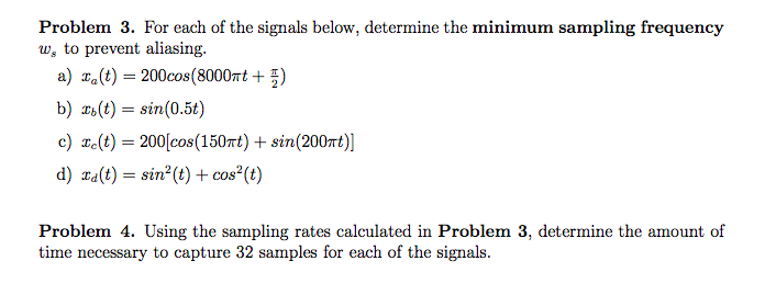 Solved Problem 3 For Each Of The Signals Below Determine