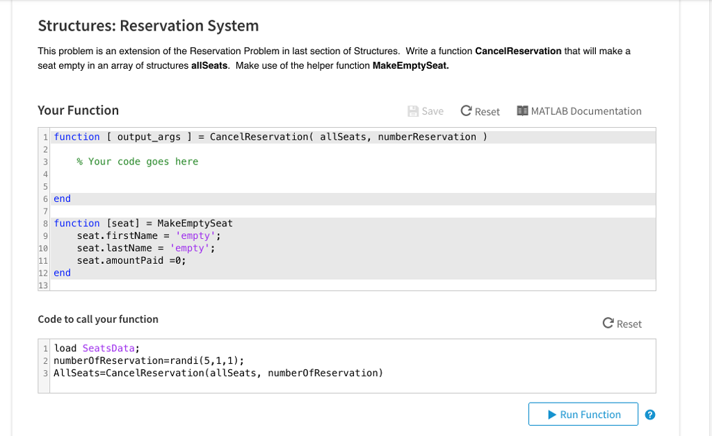 Solved 14.8 Structure example: Seat reservation system A | Chegg.com