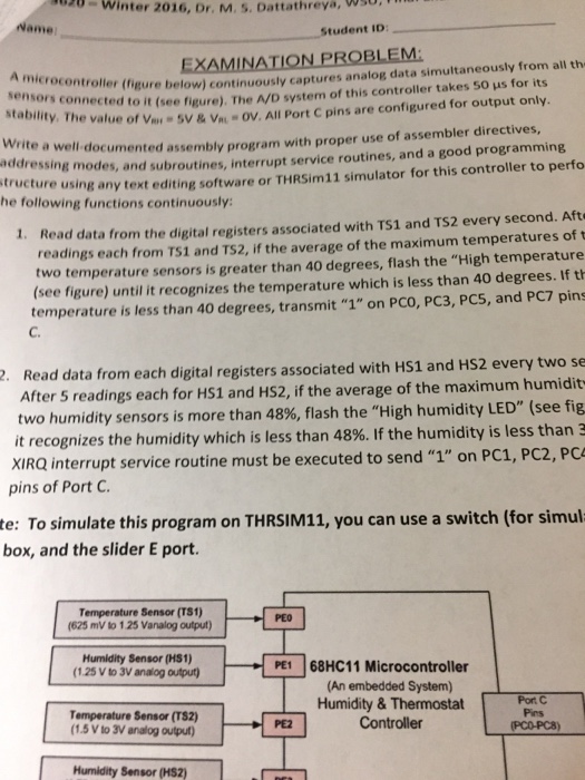 A microcontroller (figure below) continuously | Chegg.com