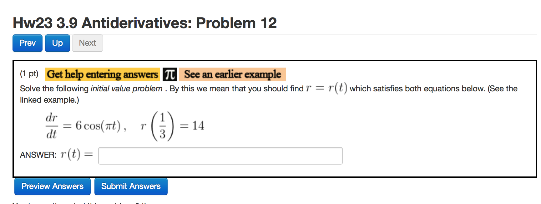 Solved Solve the following initial value problem . By this | Chegg.com