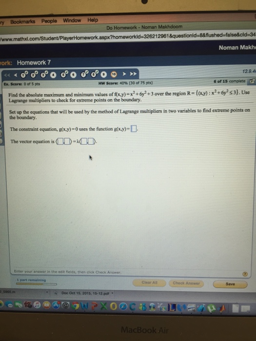 Solved Find max and min | Chegg.com Solved Find max and min | Chegg.com