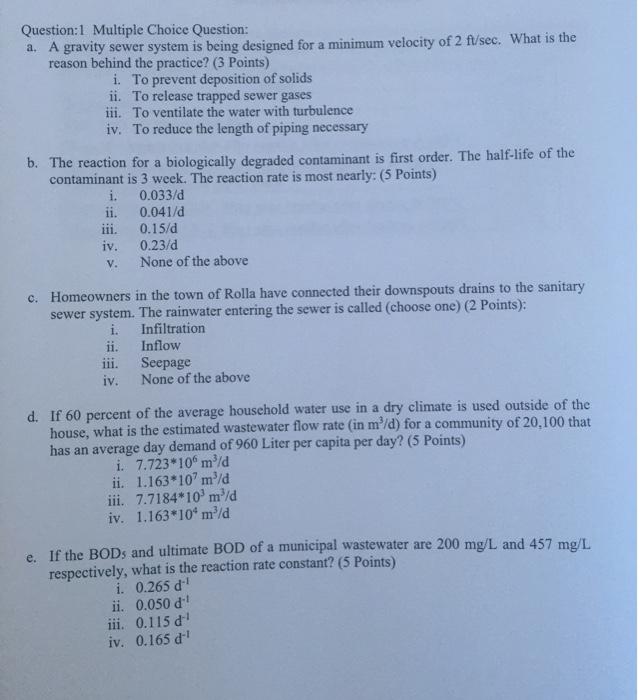 Solved Question:1 Multiple Choice Question: a. A gravity | Chegg.com