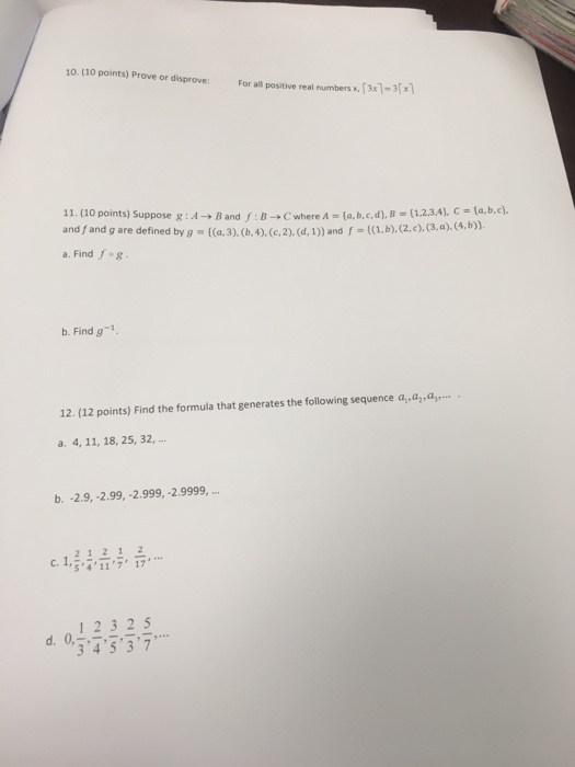 Solved Prove Or Disprove For All Positive Real Numbers X Chegg