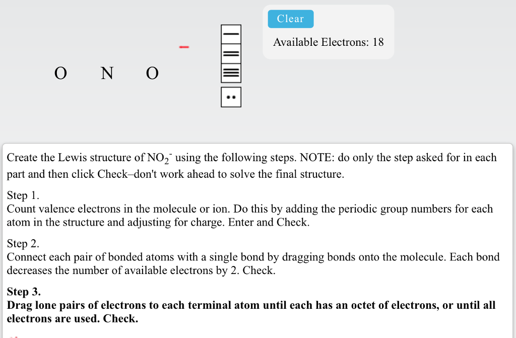 Solved Create the Lewis structure of NO_2 using the | Chegg.com