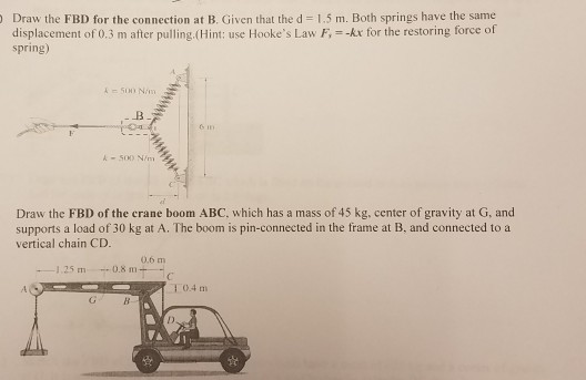 Solved Draw the FBD for the connection at B. Given that the | Chegg.com