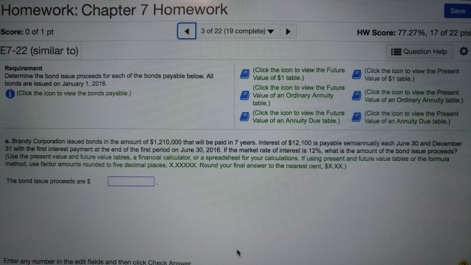Solved Homework Chapter 7 Homework Score 0 Of 1 Pt E7 22