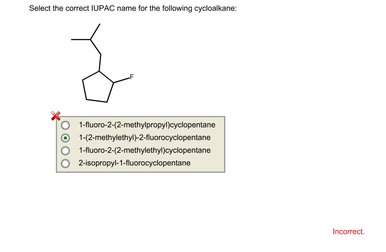 Solved Select the correct IUPAC name for following | Chegg.com