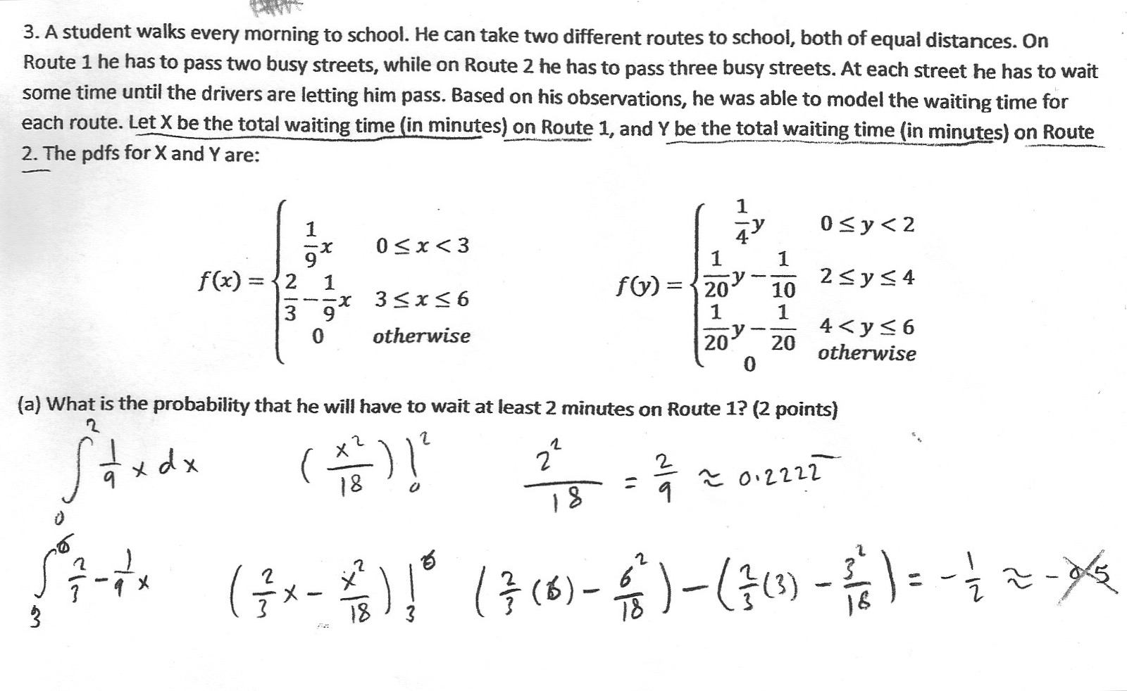 Solved 3. A student walks every morning to school. He can | Chegg.com
