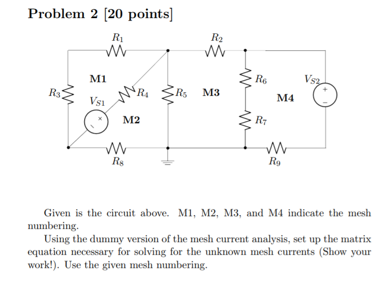 Solved Problem 1 [23 points] R4 M2 R5 Given is the circuit | Chegg.com