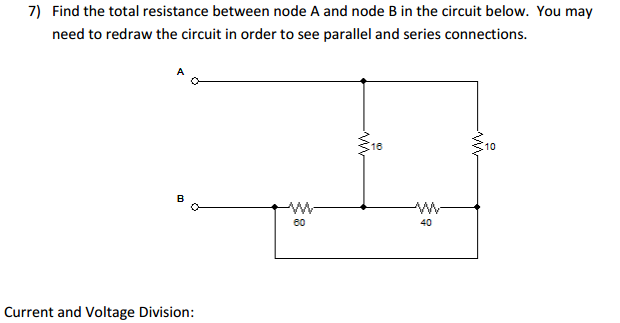 Solved Find the total resistance between node A and node B | Chegg.com