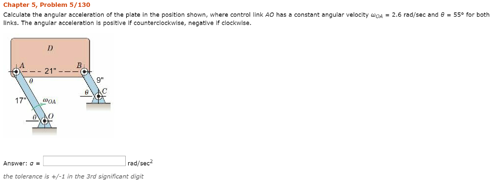 Solved Calculate the angular acceleration of the plate in | Chegg.com