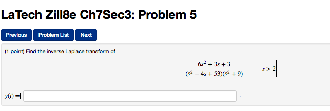 Solved Find the inverse Laplace transform of | Chegg.com