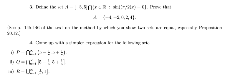 Solved Define the set A = [-5, 5] intersection {x elementof | Chegg.com