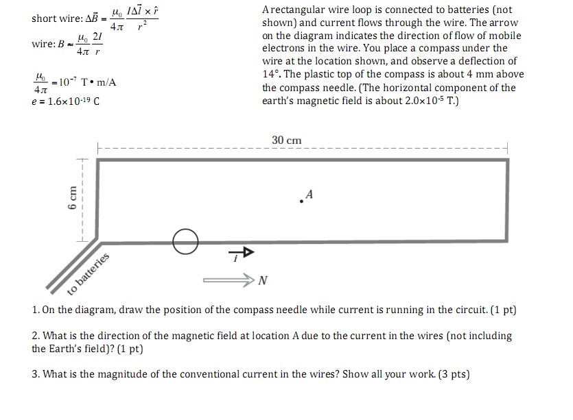 Solved A rectangular wire loop is connected to batteries | Chegg.com