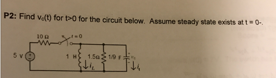 Solved 1)Determine the following initial conditions. | Chegg.com