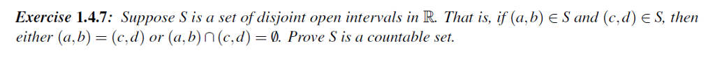 Solved Suppose S is a set of disjoint open intervals in R. | Chegg.com