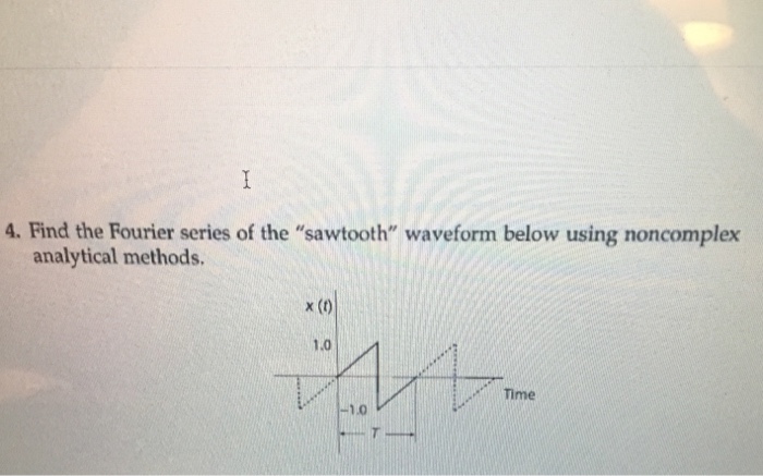 Solved Find the Fourier series of the "sawtooth" waveform | Chegg.com