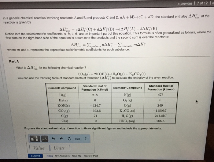 Solved In a generic chemical reaction involving reactants A | Chegg.com