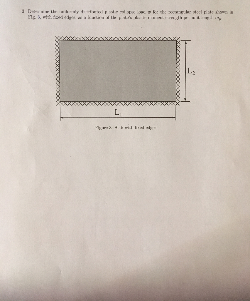 Solved 3. Determine the uniformly distributed plastic | Chegg.com