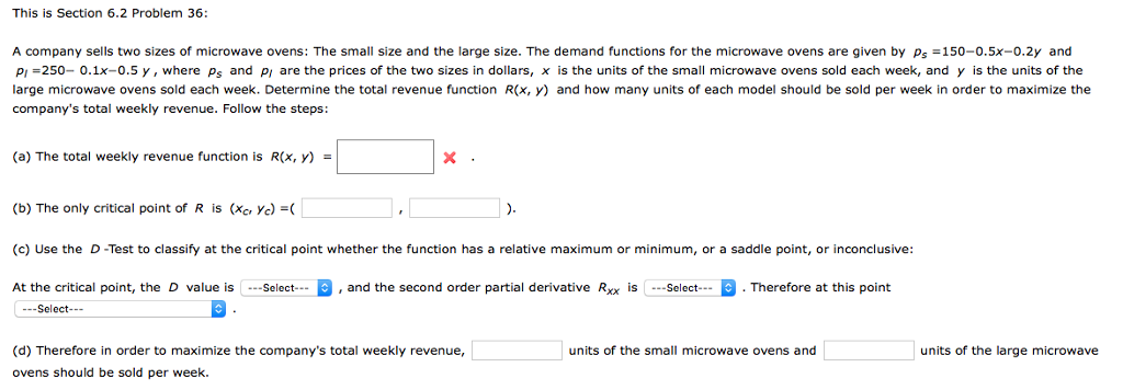 Solved This is Section 6.2 Problem 36: A company sells two | Chegg.com