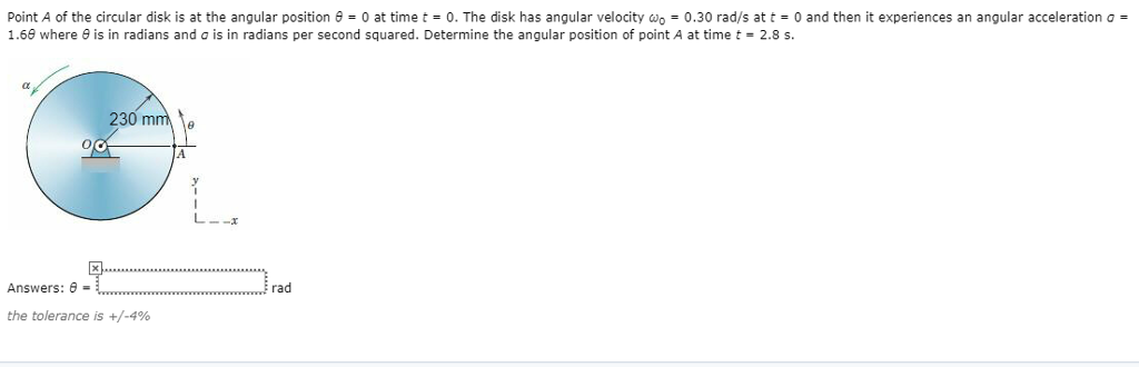 Solved Point A of the circular diskis at the angular | Chegg.com