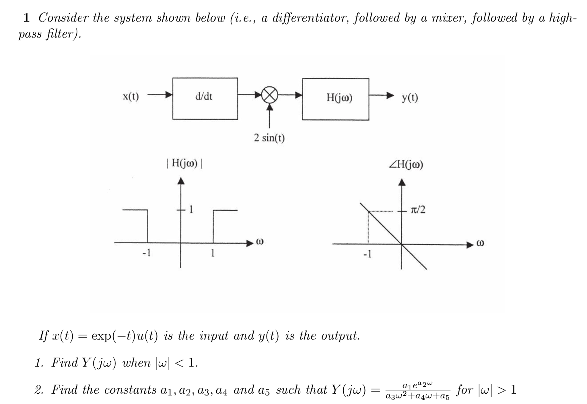 Solved Consider the system shown below (i.e., a | Chegg.com