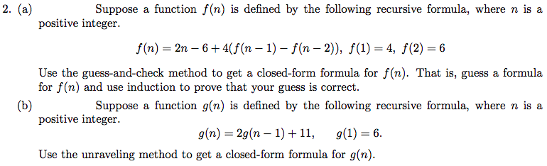 Solved Suppose a function f(n) is defined by the following | Chegg.com