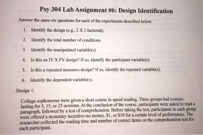 Answer the same six questions for each of the | Chegg.com