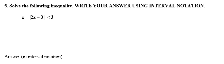 Solved Solve the following inequality. WRITE YOUR ANSWER | Chegg.com
