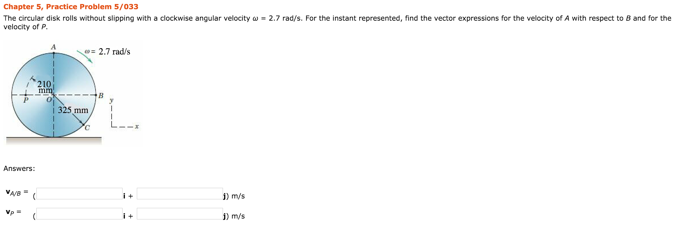 The circular disk rolls without slipping with a | Chegg.com