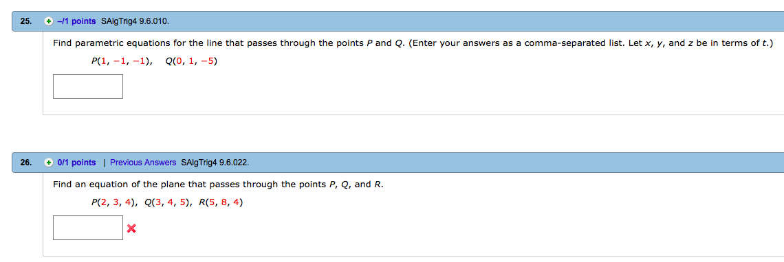 Solved Find parametric equations for the line that passes | Chegg.com