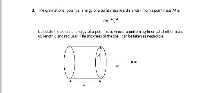 Solved The gravitational potential energy of a point mass m | Chegg.com