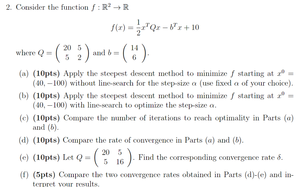 Solved 2. Consider the function f : R² + R H IN "Qr – 17x + | Chegg.com