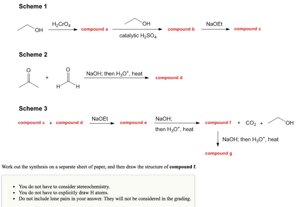 Solved Work out the synthesis on a separate sheet of | Chegg.com