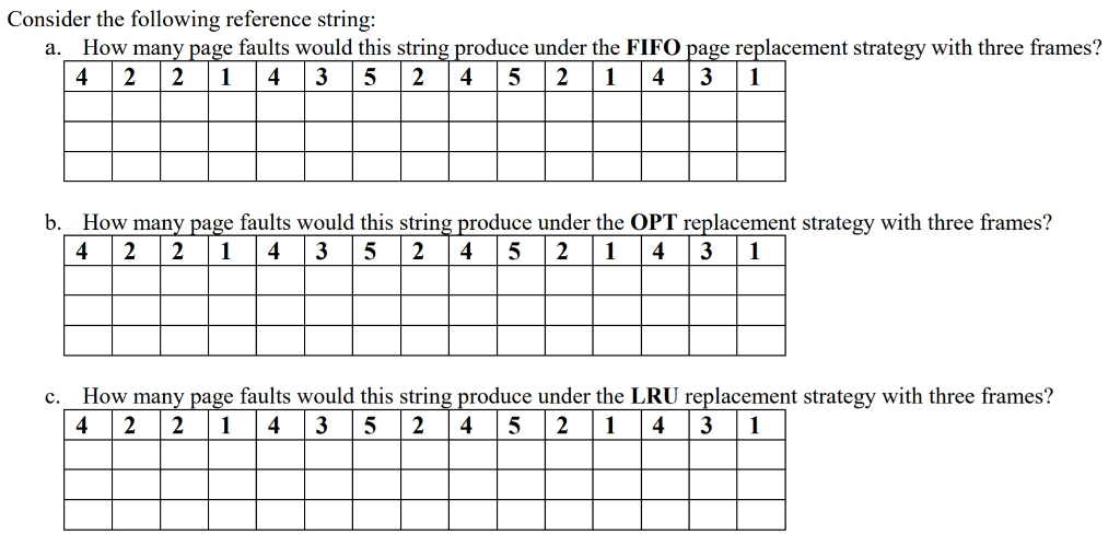 Solved Consider the following reference string: a._How many | Chegg.com