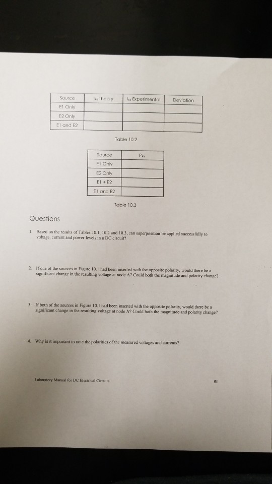 Solved 10 Superposition Theorem Objective The abjective of | Chegg.com