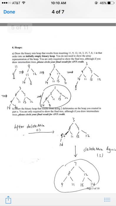 Solved Draw the binary ram heap that result from inserting | Chegg.com