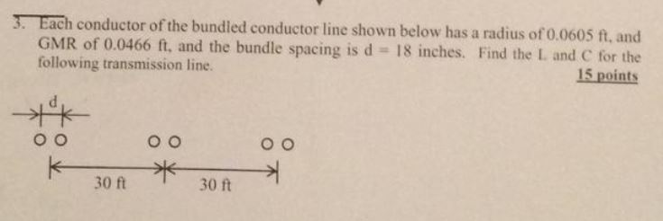Solved Each conductor of the bundled conductor line shown | Chegg.com