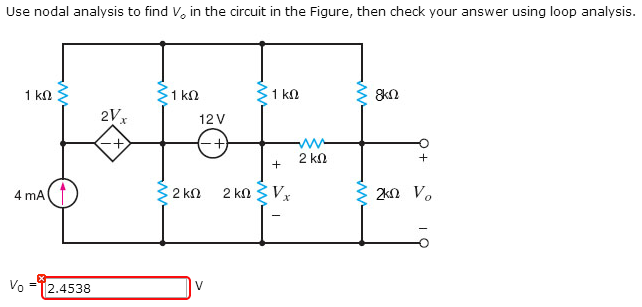 Solved Use nodal analysis to find Vo in the circuit in the | Chegg.com