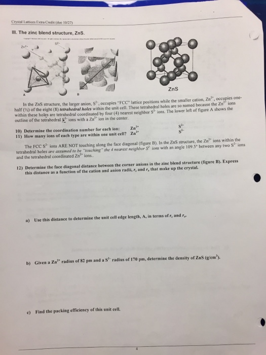 Solved Determine the coordination number for each ion: | Chegg.com