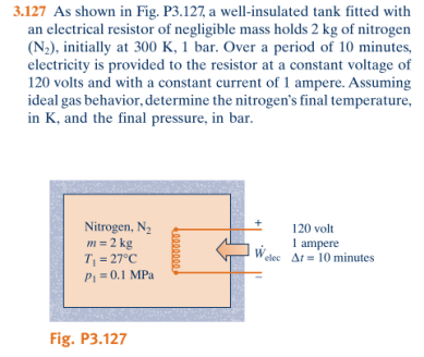 Solved As shown in Fig. P3.127, a well-insulated tank fitted | Chegg.com